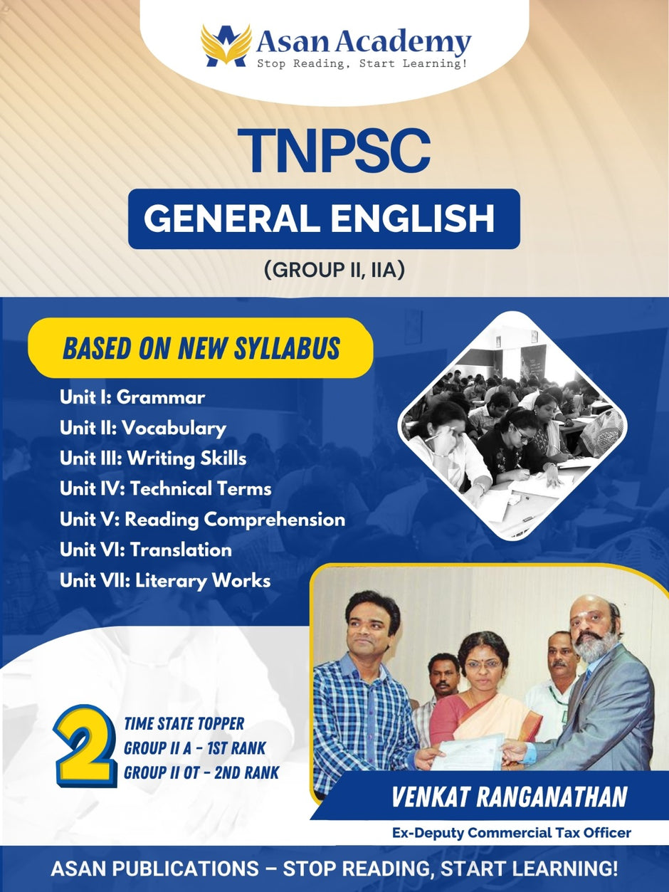 TNPSC Books, Question Banks, Study Materials for Group 1, 2, 4 exams – Asan publications